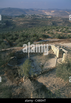Aerial view of biblical Samaria Stock Photo - Alamy