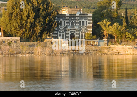CAPERNAUM & THE SEA OF GALILEE. AERIAL VIEW SHOWING THE WHOLE COMPLEX ...