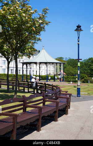 The bandstand in Crescent Gardens, Filey town, North Yorkshire, England ...