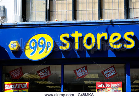 99p store logo sign shop Stock Photo: 89500250 - Alamy
