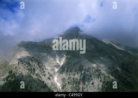Aerial photograph of mount Taygetus on the Greek island of Peloponnesus ...