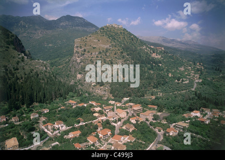 Aerial photograph of mount Taygetus on the Greek island of Peloponnesus ...