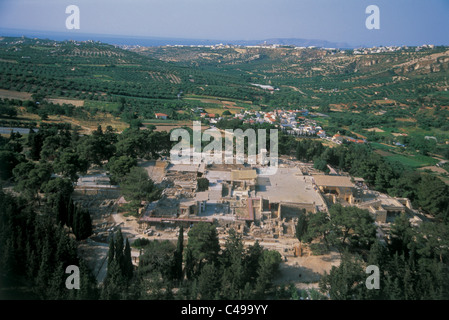 Greece - Crete - Knossos. Aerial View Stock Photo - Alamy