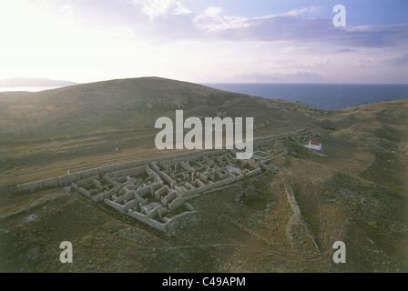 Aerial photograph of the Greek island of Delos Stock Photo - Alamy