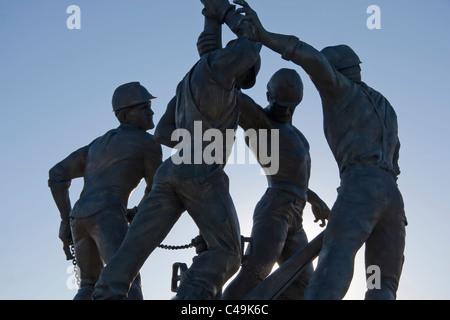 A larger than life bronze sculpture, "Man Made Energy", by sculptor ...
