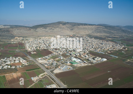 Aerial photograph of the village of Manda in the lower Galilee Stock ...