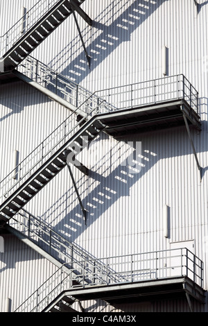 Fire Escape External Steel Metal Stairs Structure at Building Stock ...
