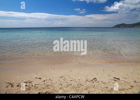 View from the beach of Cala Pada, Ibiza, Spain Stock Photo - Alamy