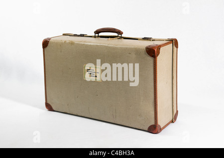 Very old army demob suitcase taken on white background possibly dating ...