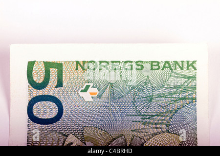 50 kroner note, Norwegian banknote Stock Photo - Alamy