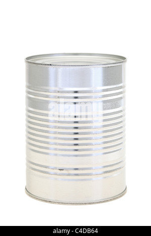 blank metal food can path isolated Stock Photo - Alamy
