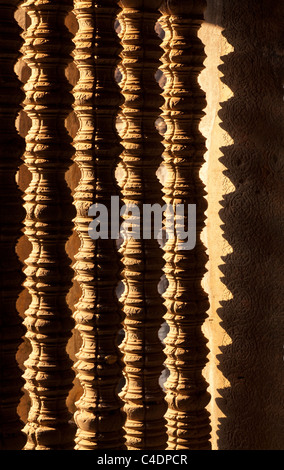 Turned stone window colonnettes, Angkor Wat, Cambodia Stock Photo - Alamy