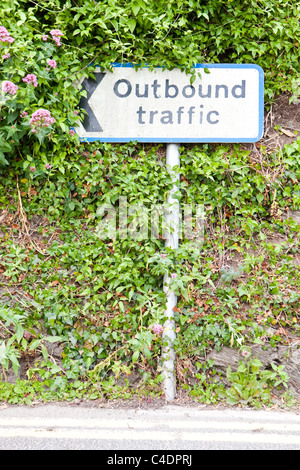 Outbound traffic sign Stock Photo - Alamy