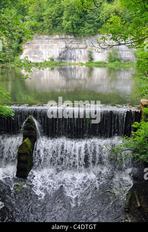 Tideswell, Derbyshire, England: The river Wye Stock Photo - Alamy