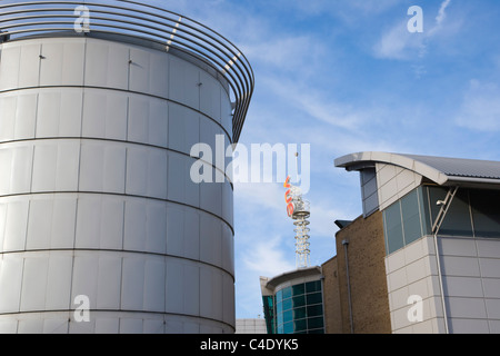 An exterior view of The Oracle Shopping Centre, Reading, U.K. The Stock ...