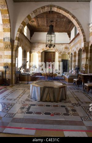 Interior of the Debbane Palace & Museum, Sidon, southern Lebanon Stock ...