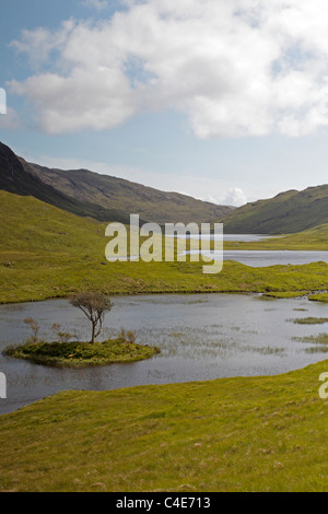 View of the three lochs on the Isle of Mull Stock Photo - Alamy
