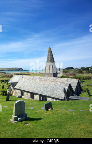 The 12th century St Enodoc Church Trebetherick, resting place of Poet ...