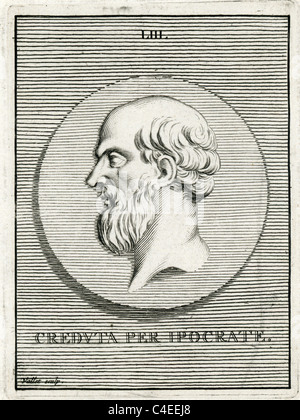 Hippocrates of Cos (ca. 460-370 BC). Ancient Greek physician. He is ...