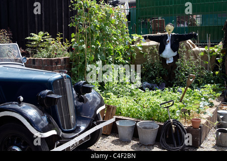 Replication of a small wartime kitchen garden at a railway station in ...