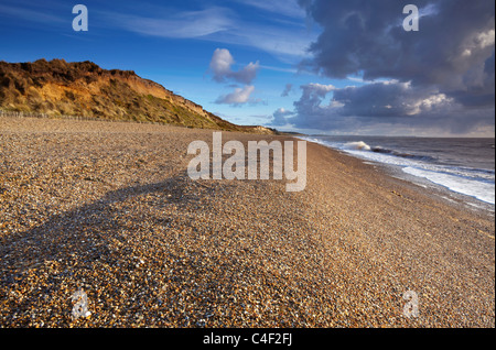 Dunwich beach and cliffs, North Sea coast, Suffolk, East Anglia ...