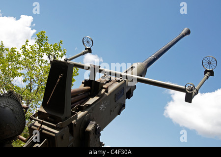 World War Two anti aircraft gun on the East coast of Scotland Stock ...