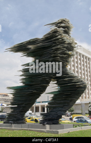Runner - stacked glass sculpture by Costas Varotsos, Athens, Greece ...