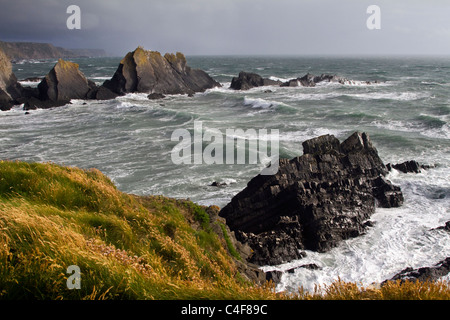 Rough seascape Devon North coast UK Stock Photo: 22219359 - Alamy