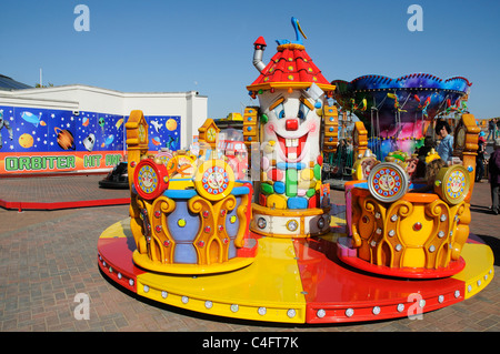 Children's rides at Pavilion Fun Park in Clacton in Essex Stock Photo ...