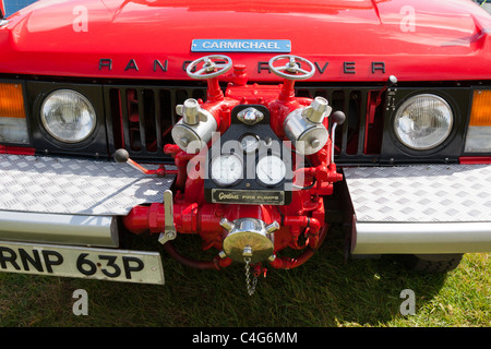 Range Rover fire engine front view with Godiva fire pump Stock Photo ...