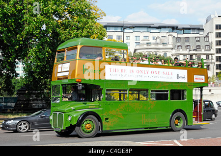 Premium Tours open top Routemaster tour bus in Harrods store livery and ...