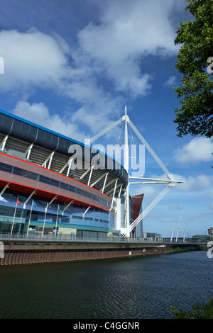 Millennium Stadium from Fitzhamon Embankment, Cardiff, South Wales, UK ...