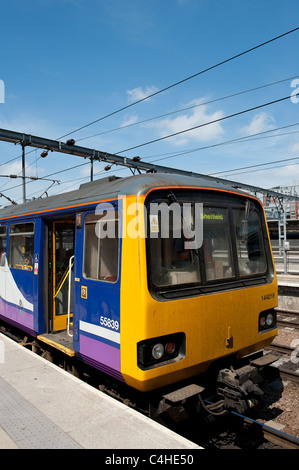 Class 144 pacer train in Northern Rail livery leaving a railway station ...