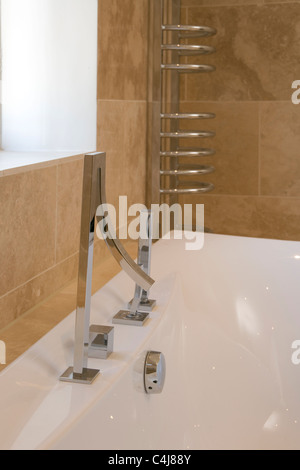 Details of modern bathroom taps Stock Photo - Alamy