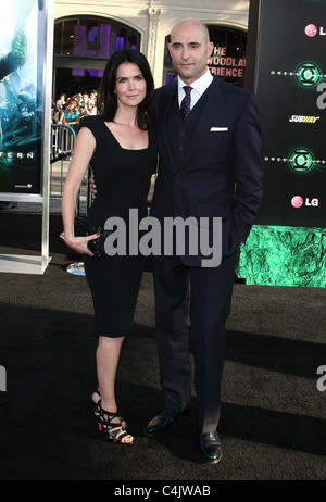 Mark Strong, wife at the Green Lantern Premiere at the Chinese Theatre ...