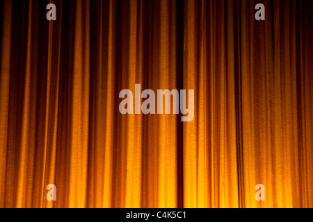 Yellow Stage Curtain for background Stock Photo - Alamy
