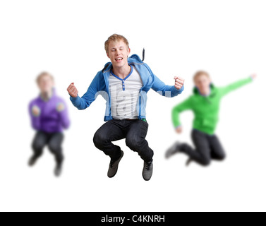 Dancing jump style. Happy dancing girl. Small dancer jumping to music ...