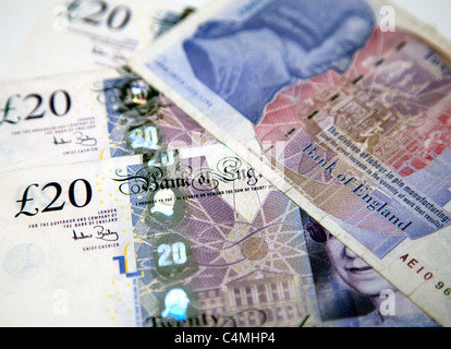 Twenty pounds Sterling banknotes, London Stock Photo - Alamy