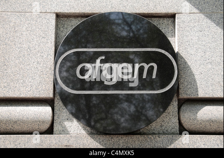 The Ofgem logo sign outside the head office, 9 Millbank, London, UK ...