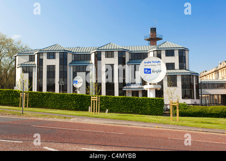 the Anglia ITV headquarters building in the city centre of Norwich ...