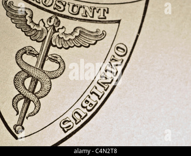 Caduceus symbol for doctors and medicine in general copyright 1882 ...