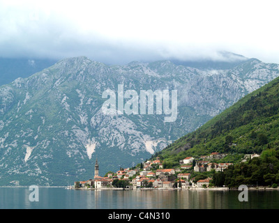 Kotor bay seaview daytime spring long focus Stock Photo - Alamy