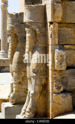 Bas-reliefs and art of the Persian empire in Persepolis, Iran. Tourist ...