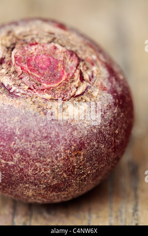 One beetroot (raw red beet) bulb, two ring slices, chopped pieces ...