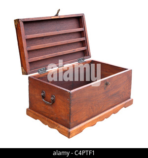 retro wooden chest box Stock Photo - Alamy