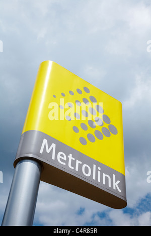 Manchester Metrolink sign Stock Photo - Alamy