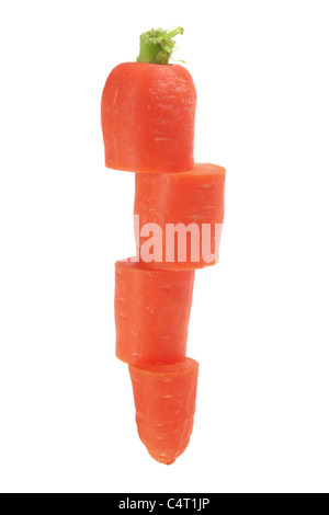 Stacked carrot slices on white background Stock Photo - Alamy