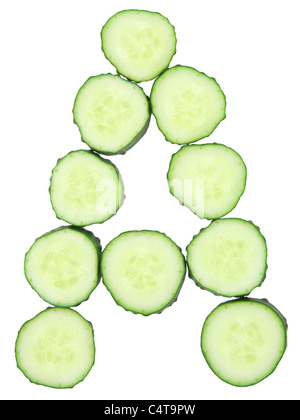 Vegetable Alphabet of chopped cucumber - letter I Stock Photo - Alamy