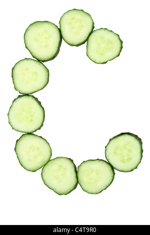 Vegetable Alphabet of chopped cucumber - letter I Stock Photo - Alamy