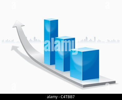 graph shows growths in business index Stock Photo - Alamy